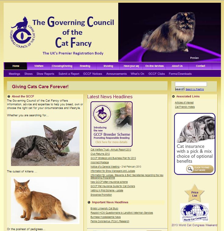 Governing Council of the Cat Fancy - GCCF